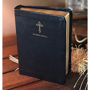 Biblia Católica en español. Símil piel negro, tamaño compacto / Catholic Bible. Spanish-Language, Leathersoft, Black, Compact