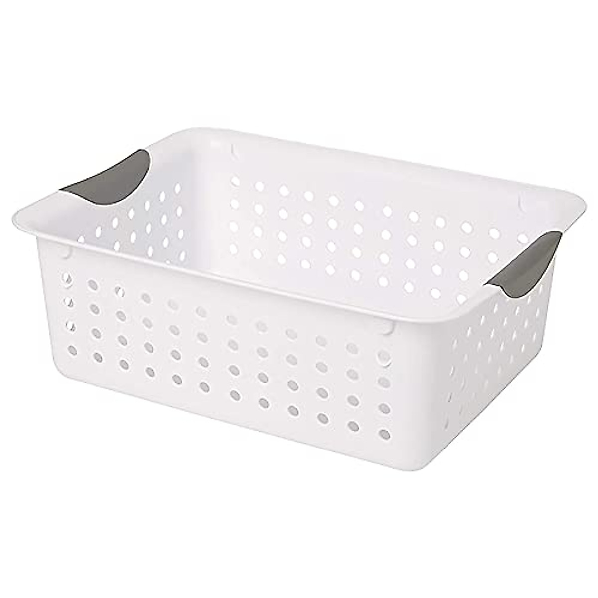 Sterilite Medium Ultra Basket Plastic Storage Bin Organizer - White (Pack of 12)