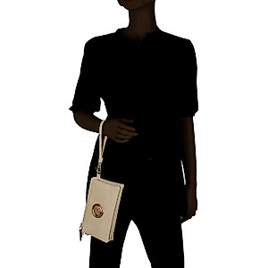 Mia K Collection Crossbody Bags for Women Handbag, PU Leather Crossover, Small Shoulder Side Wallet Gold