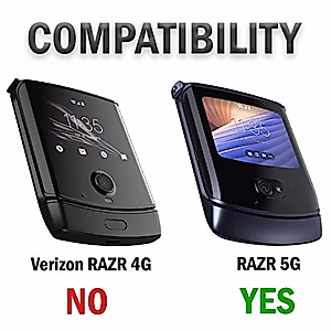 Case with Clip for Motorola RAZR 5G Flip Phone, Nakedcellphone [Black] Hard Shell Slim Cover with [Rotating/Ratchet] Belt Hip Holster Holder Combo for Motorola Moto RAZR 5G Flip Phone (2020) XT2071