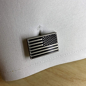 Subdued American Flag Cufflinks - Patriotic Menswear Accessories - Military Gifts for Men - Veteran Owned and Made in USA - Assault Forward
