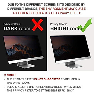Nusign+ Computer Privacy Screen Filter 27 inches for Widescreen Monitor – Date Protection Desktop Security Anti-Glare, Anti-Scratch, Blocks 96% UV–16:9 Aspect Ratio, Inch (Diagonal) - 16:9 Ratio