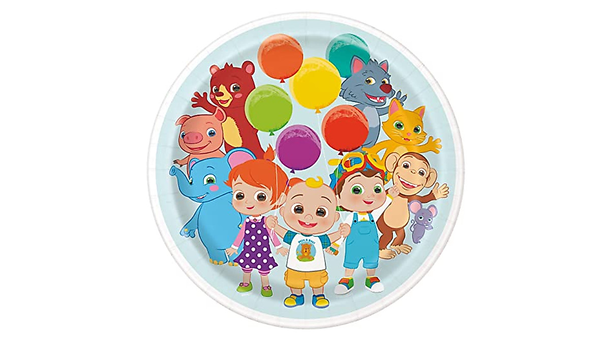 Cocomelon Round Dinner Plates - Perfect for Kids' Parties
