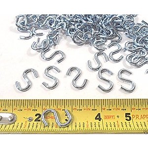 KCHEX 1" INCH S Hook LOT of 100 Steel S Hooks S-Hooks