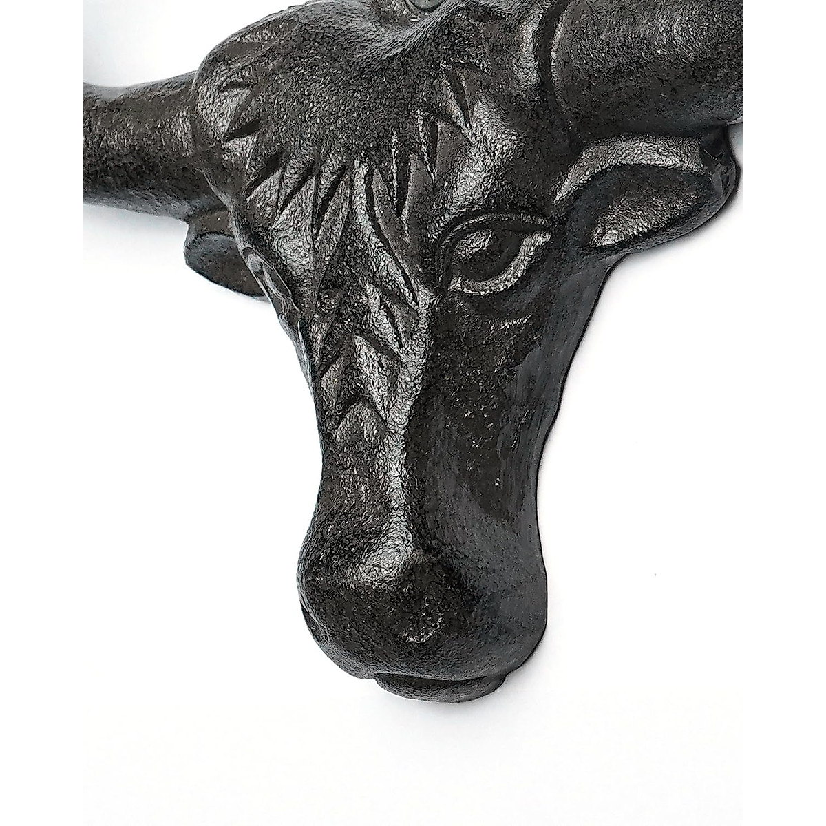 HYDERMUS Cowboy Hat Rack for Wall 2 Pack Modern Cast Iron Cowboy Hat Holder Cowgirl Hat Hanger Western Wall Decor Longhorn Hooks Wall Hooks for Hat Storage and Organization Rust Men's Christmas Gift