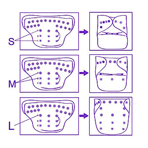 Storeofbaby 2pcs Reusable Adjustable Baby Swim Diapers Stylish Pattern Swimwear