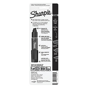 SHARPIE Pro Permanent Marker, XL, Chisel Tip, Black Marker (2018347)