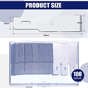 Hobby Knife Blades #18 Chisel Blades Wood Chisel Blade Precision Knife, 1/2 Inch Carbon Steel Heavy Duty Craft Knives for Chiseling, Shaving or Cutting Layers 100 Pieces