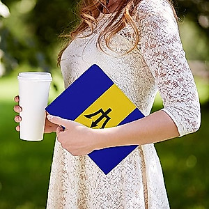 Barbados Flag Fashion Case for IPAD 2020 AIR 4 （10.9in）, Pen Slot Protective Cover for IPAD 2020 AIR 4 （10.9in）, Convenient Magnetic Stand