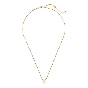 Kendra Scott Davie Pendant Necklace in 18K Gold Vermeil, Fine Jewelry for Women, Rock Crystal