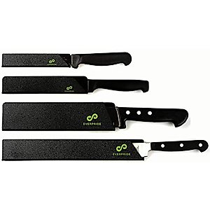 EVERPRIDE Chef Knife Sheath Set (4-Piece Set) Universal Blade Edge Cover Guards for Chef’s and Kitchen Knives – Durable, BPA-Free, Felt Lined, Sturdy ABS Plastic – Knives Not Included