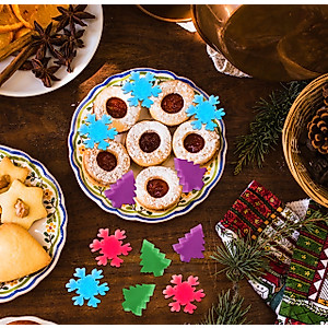 Gift Boutique Christmas Tube Column Silicone Soap Candle Mold Set of 2 Tree and Snowflake Shaped Long Tube Chocolate Candy Mold for Mousse Cake Baking Handmade Candle Mold Embed Soaps Making Supplies