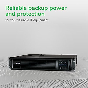 APC 1500VA Smart UPS with SmartConnect, SMT1500RM2UC Rack Mount UPS Battery Backup, Sinewave, AVR, 120V, Line Interactive Uninterruptible Power Supply