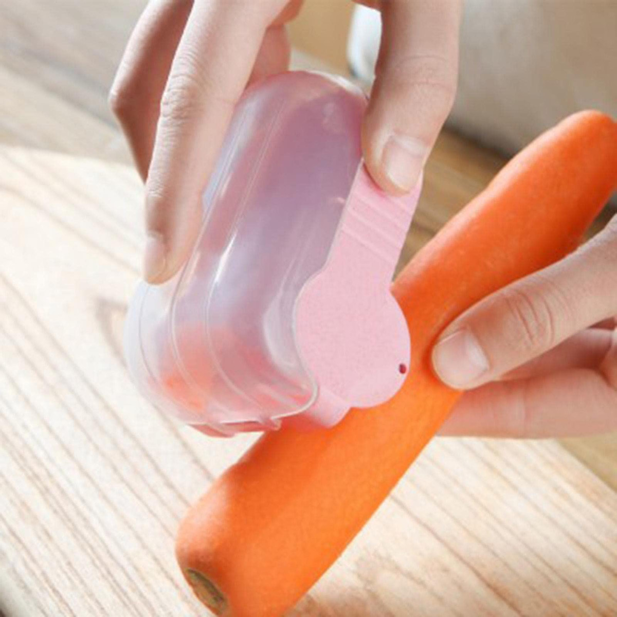 WYNOTT Vegetable Peeler | Food Peeler - Non-Slip Texture Ginger Peeler with Stainless Blade Peel Storage Box for Potato Carrot Cucumber