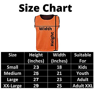 Athllete Reversible Pinnies (Set of 6 + Free Carry Bag) Basketball Soccer Training Vest Team Scrimmage Practice Jersey (Golden Yellow/Black 6 Jerseys, XX-Large)