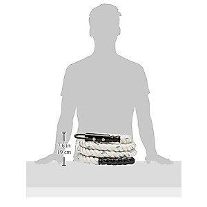 1.5 inch Polydac Gym Climbing Rope, White - Fitness Equipment with Carabiner Eyehook for Physical Education and Gym Class, Strength Training, Coaching, Student Athletes, or Home Workouts (15')