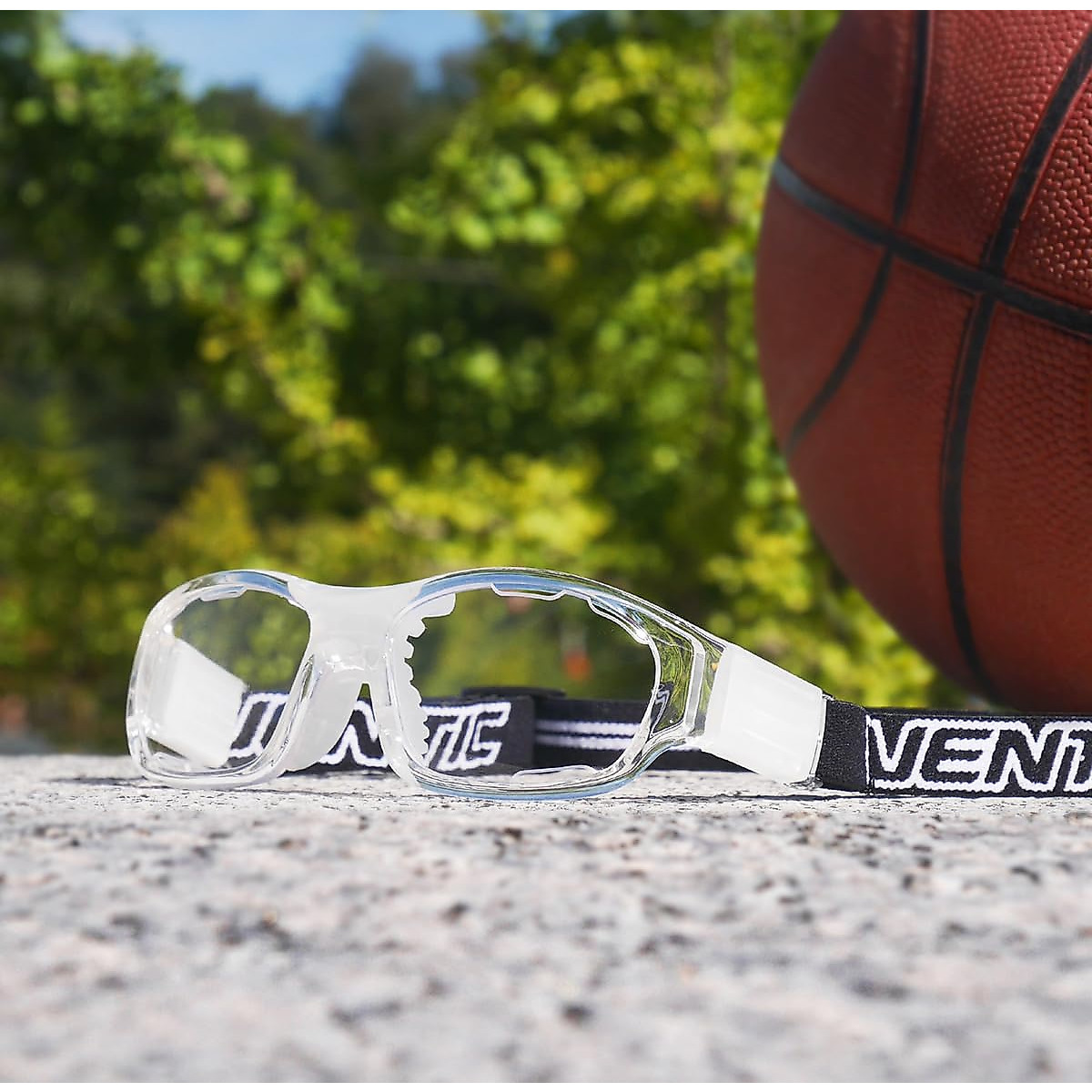 VENTIC Sports Safety Goggles Basketball Tennis Soccer Football Baseball Handball Sports Glasses Protective Eyewear Replaceable Lens (Clear)
