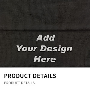 Custom Beanie Hat Personalized Text & Photo & Logo Knit Cuffed Beanie for Men Women