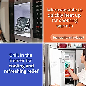 Brookethorne Naturals Microwave Heating Pad for Neck and Shoulders Moist Heating Pad with Removable Cover. Calming Heat Neck Wrap with Lavender for Back Pain, Stiff Neck & Cramps Microwavable Heat Pad