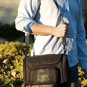 USA Gear MTG Bag Compact Card Case - Magic the Gathering Deck Carrying Case with Padded Customizable Interior, Fits MTG Deck Boxes, Booster Box, Yugioh Card Decks and more Accessories (Bag Only)