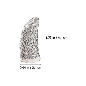 UKCOCO Gaming Finger Sleeves for Mobile Game- White Yellow Silver Fiber Game Sweat- Proof Finger Cot Mobile Controller Breathable Touchscreen, 6pcs