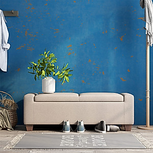 CHITA Storage Ottoman Bench, 51 Inch Long Large Oversized Ottoman Bed for Bedroom Living Room Hallway, Faux Leather in Saddle Brown