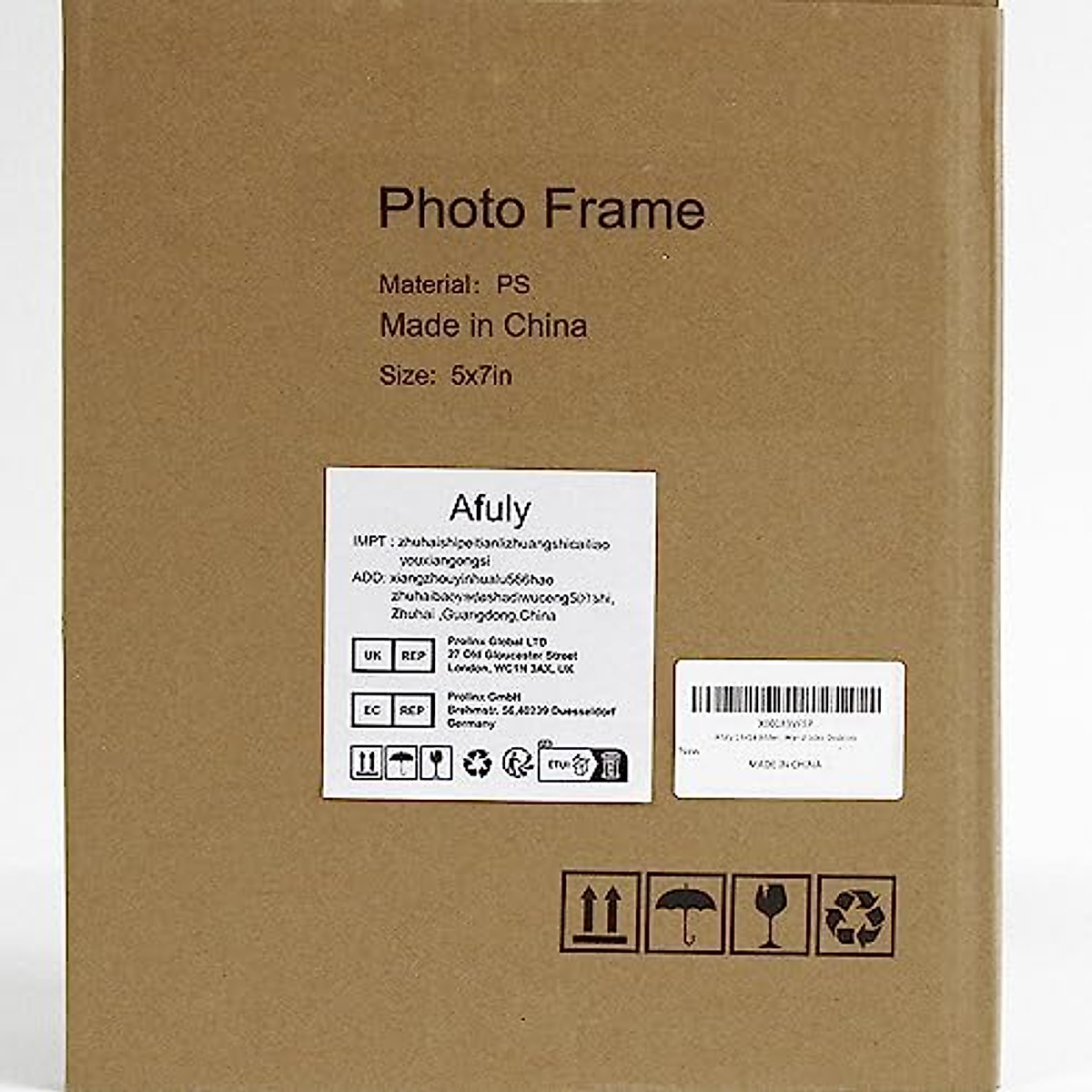 Afuly 5x7 Picture Frame Distressed Moroccan Relief Boho Picture Frames Shabby Chic Oak 3D Cross Pattern, Wood Photo Frames for Wall and Tabletop, Wedding Birthday Gifts for Mom Family Friends