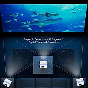 Mini Projector, 1080P HD 10000LM Portable Outdoor Projector Movie Projector with Remote Control, Home Theater Projector Video Projector for Smartphone TV