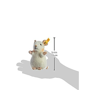 Steiff USA White Pilla Mouse Collectible Plush, 4” x 2.75” x 2.25” – Button in Ear Trademark Symbol (56215)
