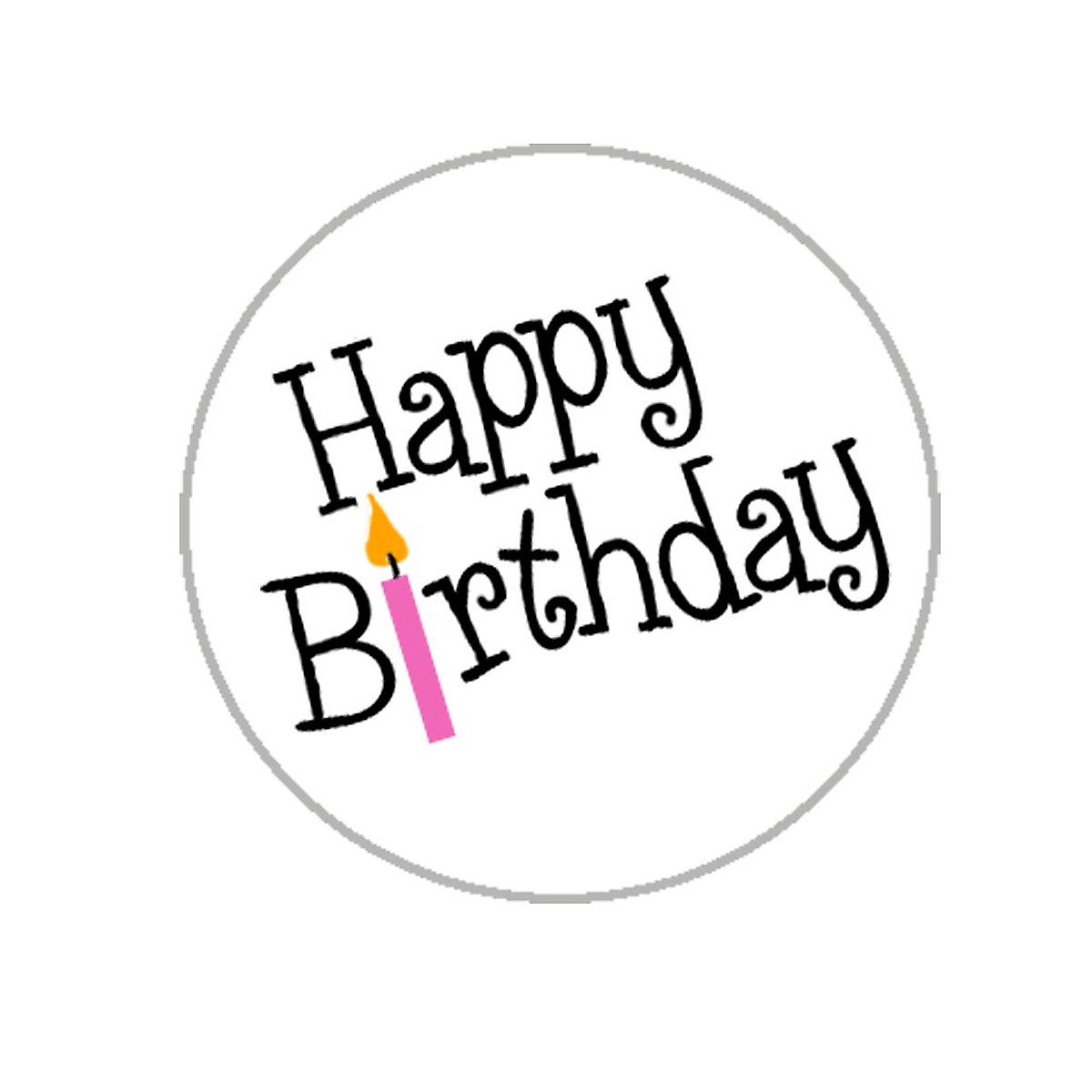Happy Birthday Envelope Seals - 1.2" Happy Birthday Stickers - 144 Stickers