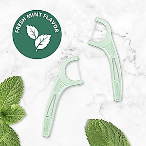 Plackers Micro Mint Dental Flossers, Fresh Mint Flavor, Fold-Out Toothpick, Super Tuffloss, Easy Storage with Sure-Zip Seal, 300 Count