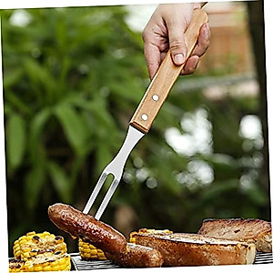 YARNOW 2 Sets Barbecue Knife and Fork Tools Knife Kit Outdoor Dinnerware Food Grill Travel Utensil Barbecue Kitchen Fork Grilling Accessories Kit Barbecue Tool Forks BBQ Tools BBQ Fork