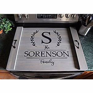 Stove top cover wood-noodle board-wood cooktop cover