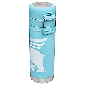 Stanley FlowSteady Bear Cub Bottle, 17oz, Stainless Steel Insulated Water Bottle for Kids (8 and Above) with 3 Interchangeable Metal Badges