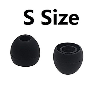 JNSA Silicone Earbuds Ear Tips Covers Gels for Sony MDR Series & Sony XBA Seriese Headphone, SML 3 Size 6 Pairs Sony MDRXB50AP MDR-XB50AP Ear Buds Eartips, 6Pairs Silicone Buds Tips for Sony,Black