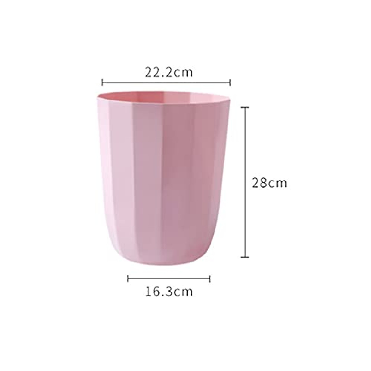 Cabilock Plastic Small Trash Can Wastebasket Garbage Container Bin Open Style for Bathroom Kitchen Home Office Laundry Room Hotel Pink