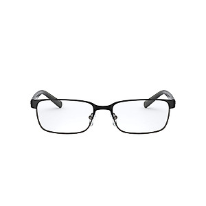 A|X ARMANI EXCHANGE Men's AX1042 Rectangular Prescription Eyewear Frames, Matte Black/Demo Lens, 56 mm
