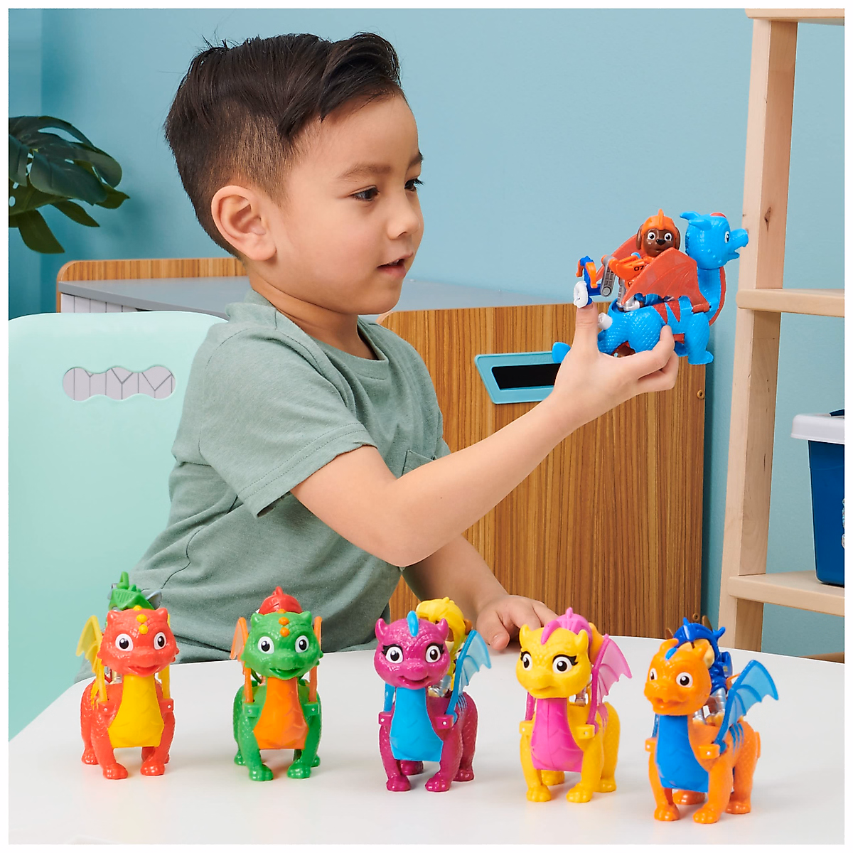 Paw Patrol, Rescue Knights Zuma and Dragon Ruby Action Figures Set, Kids Toys for Ages 3 and up