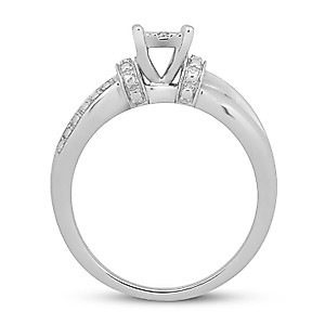 Jewelili Sterling Silver Round Natural White Round Diamonds Infinity Ring, Size 7