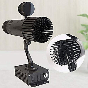 AHWZ 25W LED Custom Image GOBO Logo Projector Light with Gyrating Function& Manual Zoom&Focus Customized Gobos,Black,Indoor