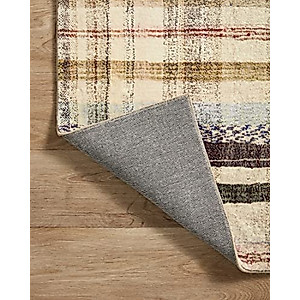 Loloi Chris Loves Julia x Humphrey Collection HUM-02 Ivory/Multi, Contemporary 2'-0" x 5'-0" Accent Rug feat. CloudPile™