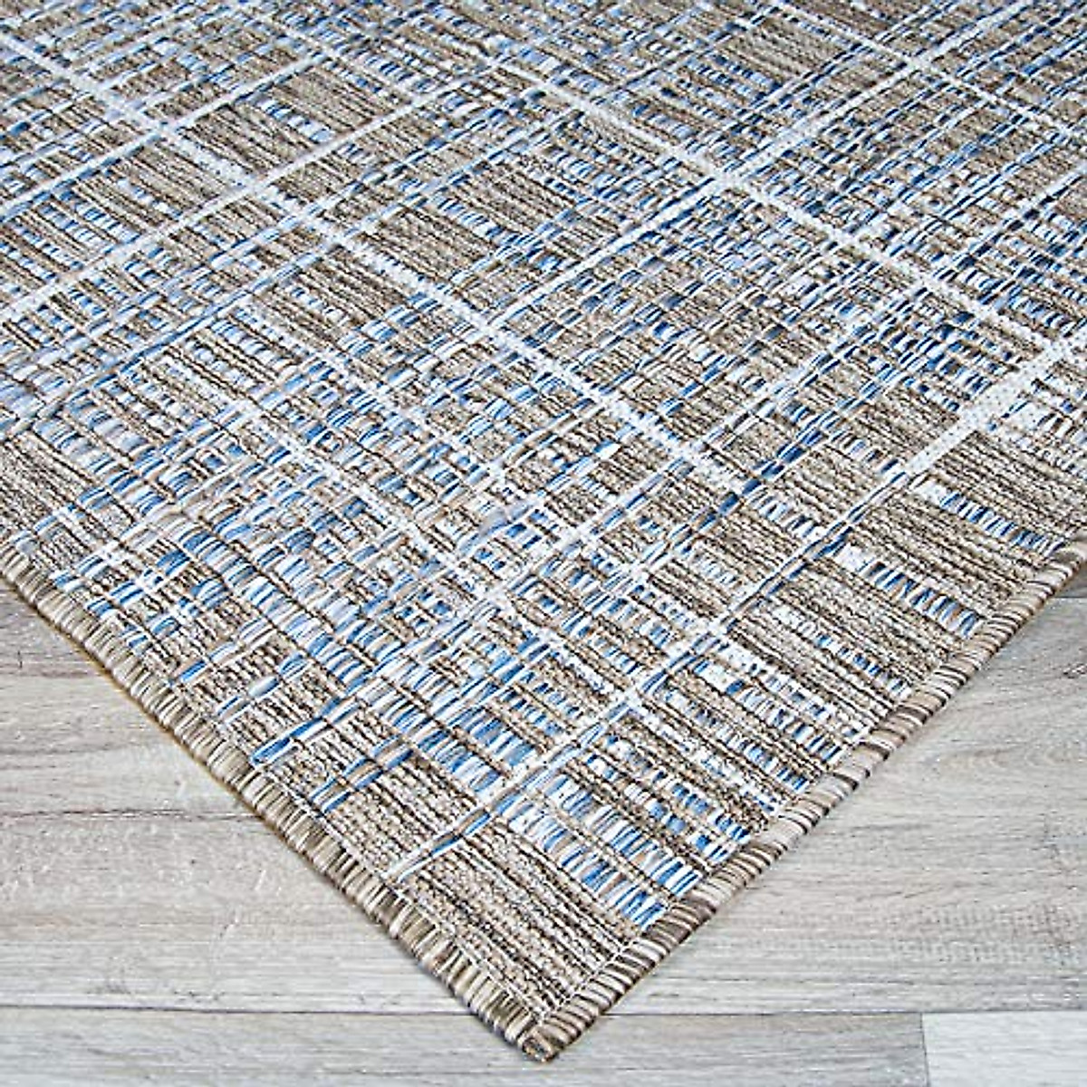 Couristan Charm Ohe Indoor/Outdoor Area Rug, 7'10" Round, Sand Light Brown-Ivory