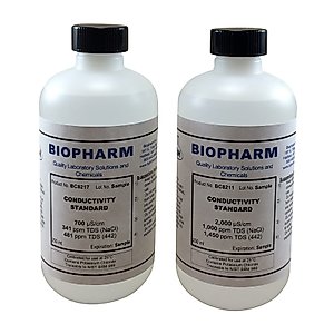 Conductivity 2-Point Calibration Standard 2-Pack: 250 mL (8.4 fl oz) Each 700 uS and 2000 uS
