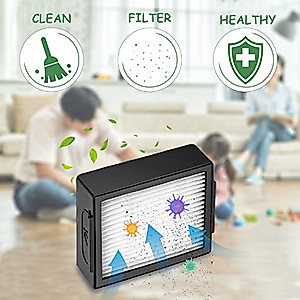 Gusnilo Replacement Parts Kit Compatible for iRobot Roomba i/e Series Robotic Vacuum Cleaner E5 E6 i7 i7+ i6 i6+ j7 j7+ Vacuum Cleaner 1 Set of Multi-Surface Rubber Brushes 3 Filters 4 Side Brushes