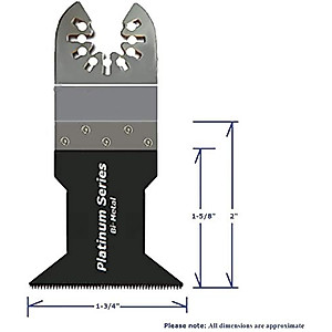 SKEMIX 24-Piece Metal/Wood Oscillating Multitool Quick Release Saw Blades Fits Porter Cable Dewalt Stanley Fein
