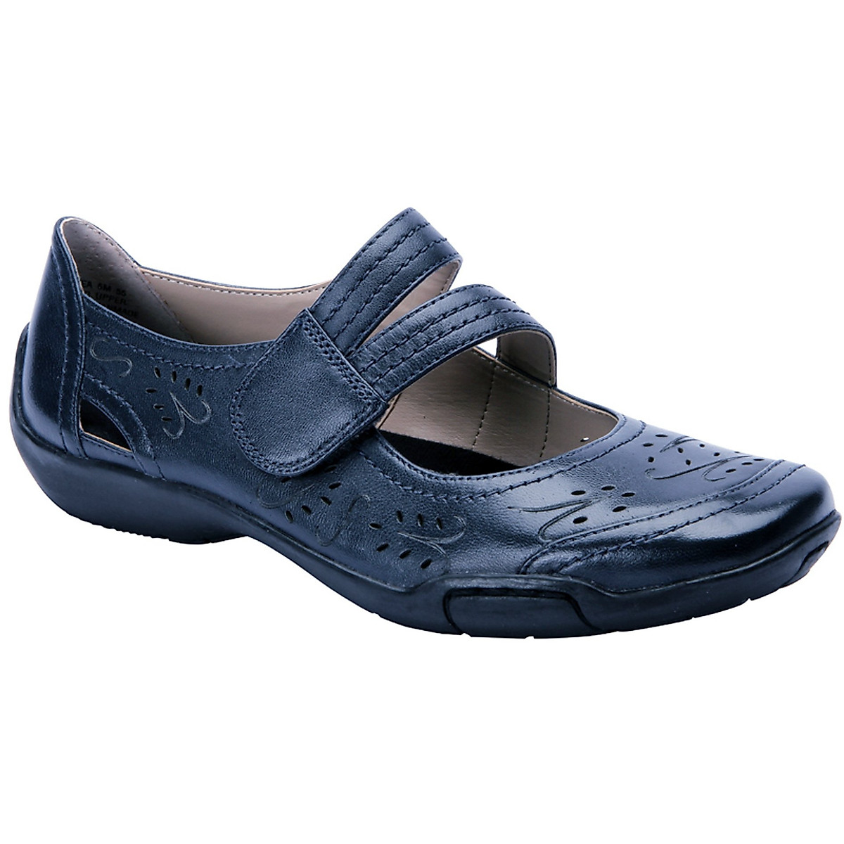 Ros Hommerson Chelsea 62005 Women's Casual Shoe: Navy Leather 10.5 Narrow (2A) Adjustable