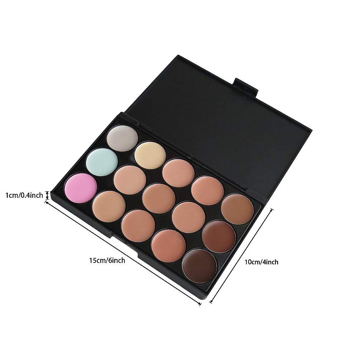 15 Colors Cosmetics Cream Contour Foundation Concealer Palette Kit with 11pcs Bamboo Brush