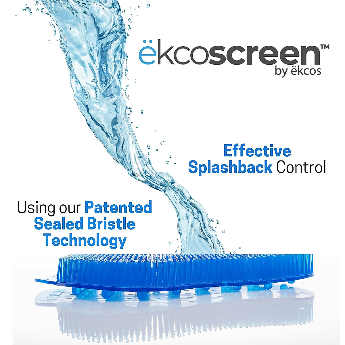 Ekcos Innovations EKS-8BM-12 ekcoscreen 60 Day Premium Anti-Splash Urinal Screen, for Heavy Use Public Restrooms, Blue/Mango, 7x8-Inch (Pack of 12)