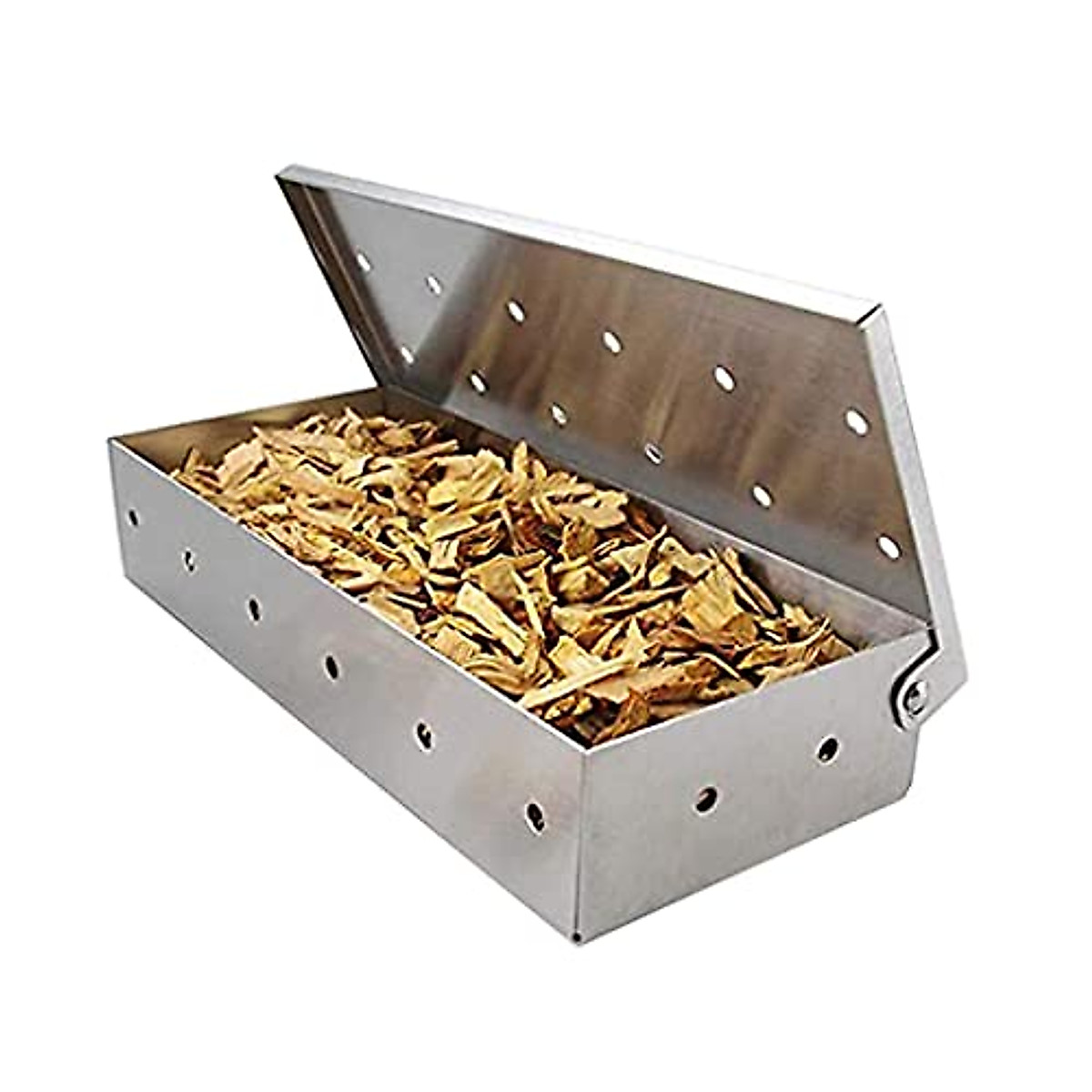 Ankexin BBQ Grill Smoker Box Outdoor Camping Smoking Mesh Boxes Smoke Generator Stainless Barbecue Pellet Smoker Kitchen Utensil