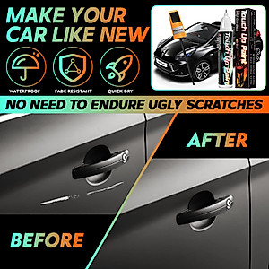 Touch Up Paint For Cars, Quick And Easy Car Auto Paint Touch Up For Car Scratch，Two-In-One Car Paint Scratch Repair, Car Scratch Remover For Deep Scratches, Car Automotive Touch Up Paint (Black)